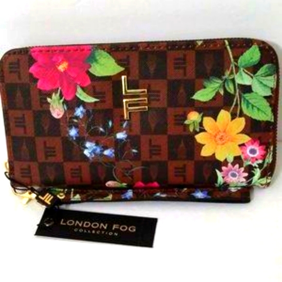 London Fog | Bags | London Fog Adalia Signature Zip Around Wallet ...